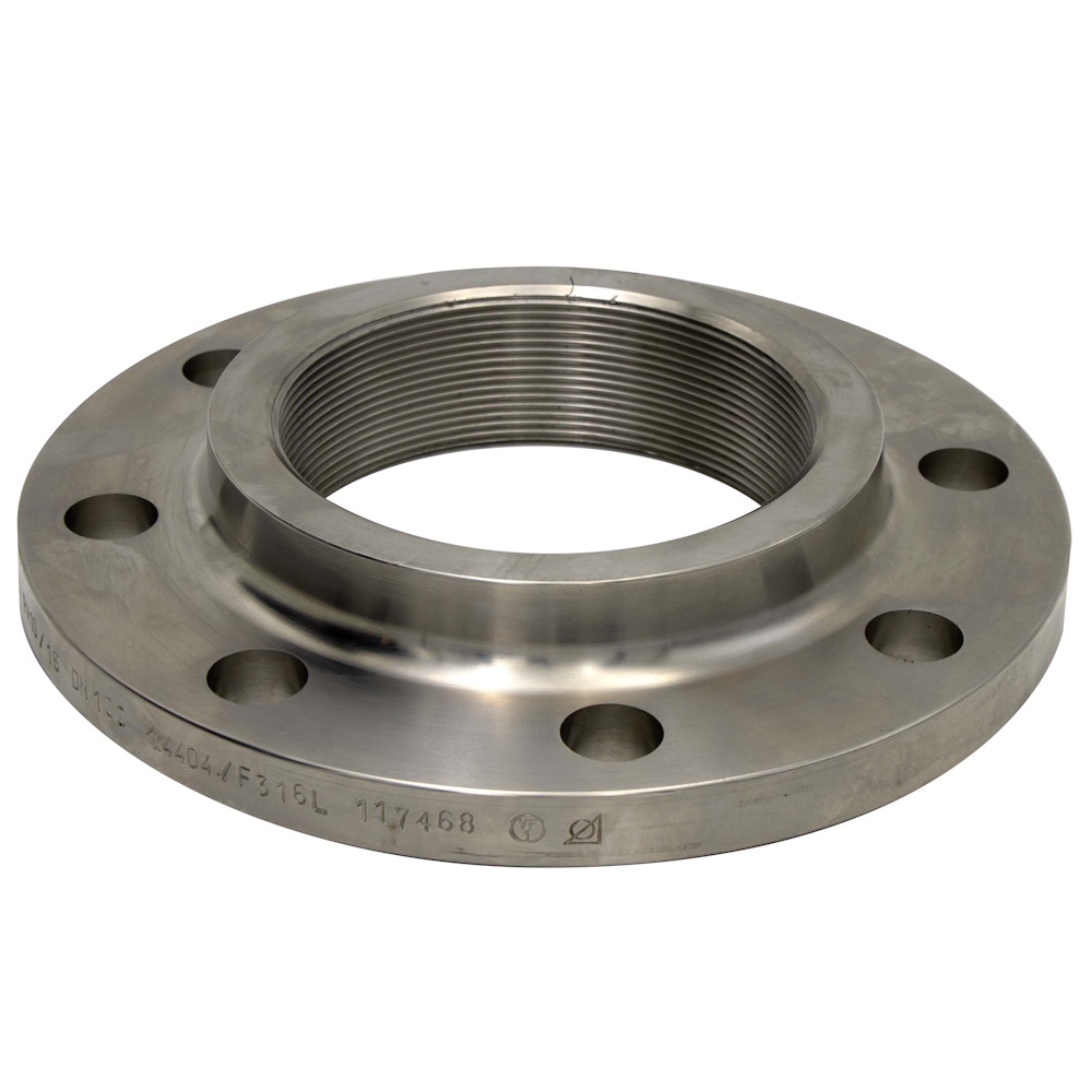 Threaded flange, EN 1092-1, T:13, PN10-16, DN80, AISI316TI, INDURA